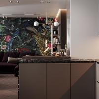 China Smart Kitchen Fitted Kitchen Integrated Flat Pack Lacquer Kitchen Cabinets for sale