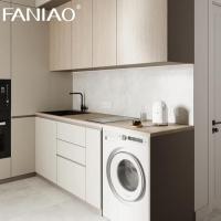 China Custom Solid Wood Hotel Mini Kitchen Cabinet with 18mm Plywood and Quartz Countertop for sale