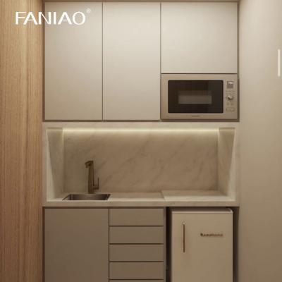 Cina Mini cucina per hotel in legno massello in vendita