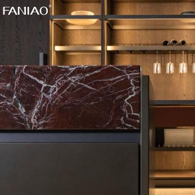 China Custom Modular Modern Home Kitchen Furniture With Wine Cabinet for sale