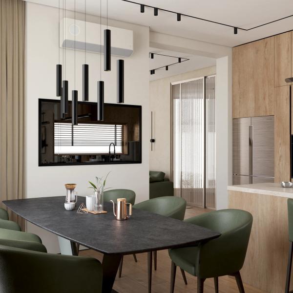 Quality Modern Complete Open Kitchen Designs Apartment Hotel Wood Veneer Kitchen Cabinet for sale
