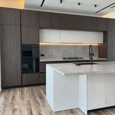 China Kitchen Furniture Design Wood Veneer Kitchen Cabinet Wholesales for sale