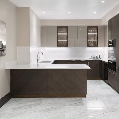 China Whole House Customization Service Modern Style Particle Board Kitchen Cabinet Luxury Minimalist Kitchen Furnishing For Villa for sale