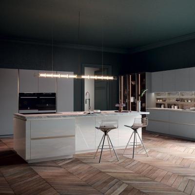 중국 럭셔리 부엌 주문형 모듈식 캐비닛 MDF 싱크대와 함께 카카스 스마트 홈 가구 부엌 판매용