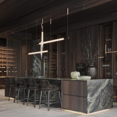 China Grote stijl Complete Custom Keukenkast Set Eiland Keukenmeubilair Lack Afwerking Houten Keukenkast Voor Villa Te koop