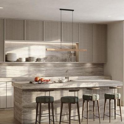 China Australia Project Cabinet Modular Machine to Make Pvc Solid Wood Kitchen Cabinets With Counter Top for sale