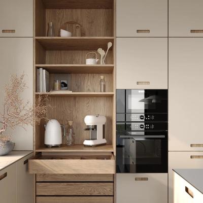 Cina Prezzo di fabbrica di lusso Villa automatica completo Melamina Armadi da cucina Set moderni Armadi a pannello piatto Armadi da cucina personalizzati in vendita
