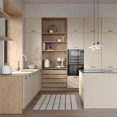 Cina Prezzo di fabbrica personalizzazione Melamina di costo-efficace stile di finitura cucina Fro casa individuale in vendita