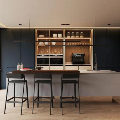 Cina Armadietti di cucina australiani in legno modulare in melamina in legno di lusso Arredamenti di cucina moderni per villa in vendita