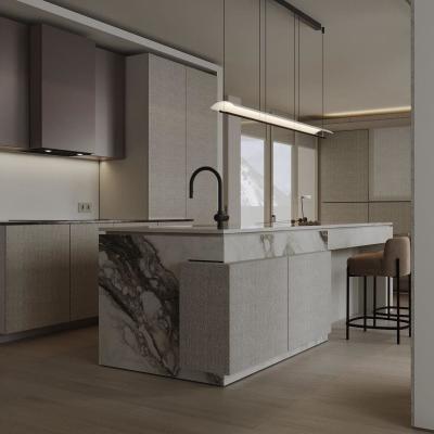 Cina Armadietti di cucina australiani in legno modulare in melamina in legno di lusso Arredamenti di cucina moderni per villa in vendita