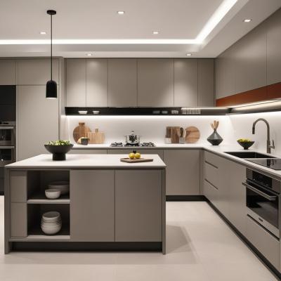 Cina Armadietto da cucina in acciaio inossidabile 304 con bancone di alluminio spessa, design personalizzato, impermeabile, resistente, facile da pulire in vendita
