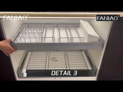 luxury modern design custom kitchen cabinet with accessories
