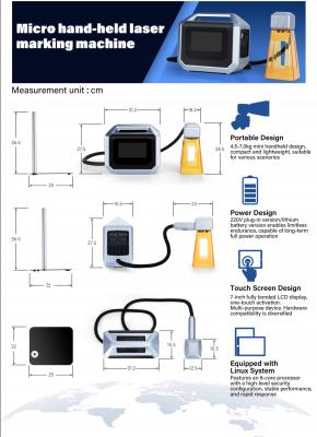 China Handheld laser marking machine engraving machine 20W 30W 50wcoding machine logo portable metal laser engraving machine fiber optic for sale