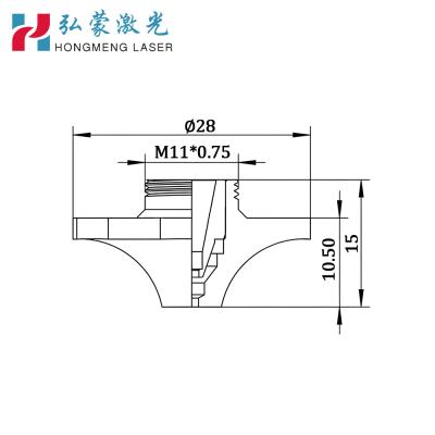 China LHAN08 High Speed Fast Cutting Nozzle Double Layer Chrome Plated D28mm M11 for High Power High Speed Laser Cutting Machine New for sale
