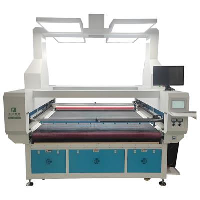 China High Quality 2 Asynchronous Cutting Head Laser Cutting Machine Automatic Fabric Printed Sublimation Support for AI BMP Graphic for sale