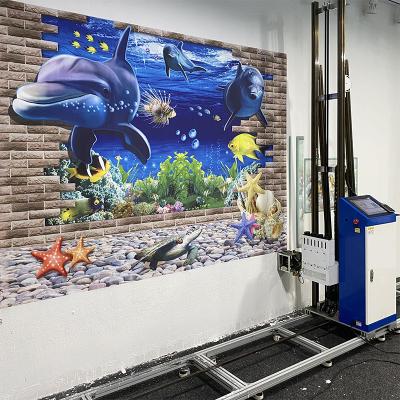 China DX7 DX10 3D UV Wall Painting Machine New Condition Robot Automatic Panel Vertical Mural Wall Printing Robot Wall Printer for sale
