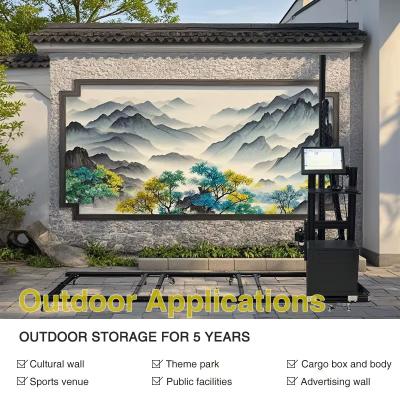 China DX7 DX10 3D UV Wall Painting Machine New Condition Robot Automatic Panel Vertical Mural Wall Printing Robot Wall Printer for sale