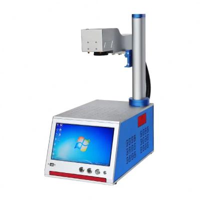 China Portable Small 20w 30w 50w Fiber Laser Marking Machine RAYCUS Cnc Desktop Engraving Machine with Computer for Gold and Silver for sale