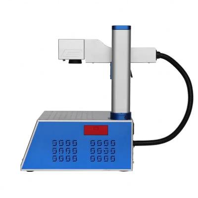 China Portable Small 20w 30w 50w Fiber Laser Marking Machine RAYCUS Cnc Desktop Engraving Machine with Computer for Gold and Silver for sale