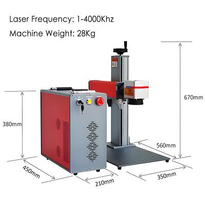 China 100W & 200W Split Mopa Fiber Laser Engraver & Marking Machines Glass & Gemstone CNC Machine Suitcase Supports AI DXF PLT Formats for sale
