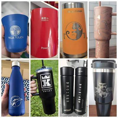 China 100W & 200W Split Mopa Fiber Laser Engraver & Marking Machines Glass & Gemstone CNC Machine Suitcase Supports AI DXF PLT Formats for sale