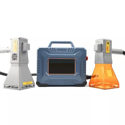China 20w 30w 50w Optical Handheld Portable Fiber Laser Marking Machine on Metal Tyre Resin Mini Small Laser Marker for sale