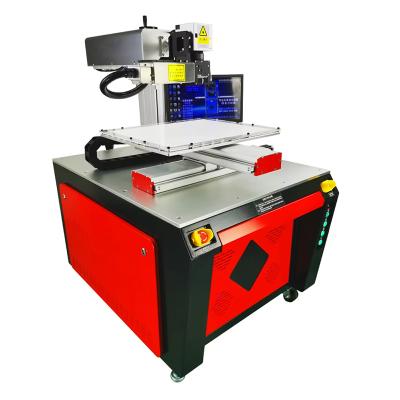China Large Range 550X650MM Working Area UV CO2 Fiber Laser Marking Machine XY Axis Mobile Platform Supports DXF BMP AI Graphic Format for sale