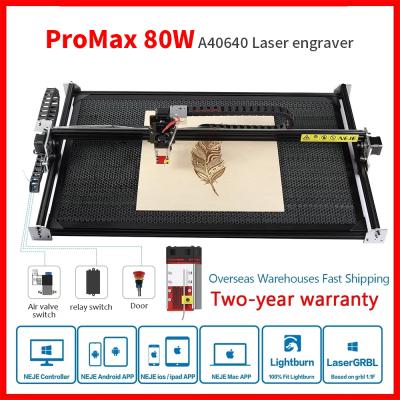 China Pro Max A40640 80W CNC Desktop Wireless Laser Engraver Cutter Dst Dxf Plt App Control Lightburn GRBL Router for Paper Cutting for sale