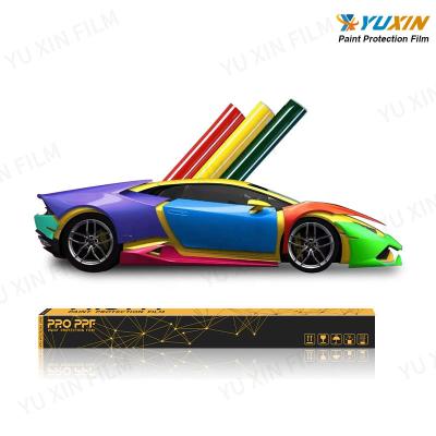 China Pellicola protettiva colorata antigiallo per vernice, autoriparante, PPF, resistente alla sabbia, 7 anni for sale