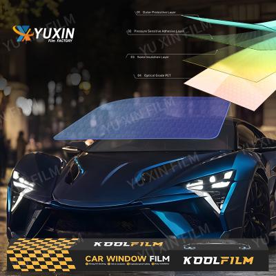 Cina Pellicola Blu Cangiante per Vetri Auto Spessore 2 mil, 80% VLT, Campione Gratuito in vendita