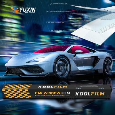 中国 卸売 1.52*30m 60% 85% VLT ナノセラミックカメレオンウィンドウフィルム 赤紫カラー 販売のため