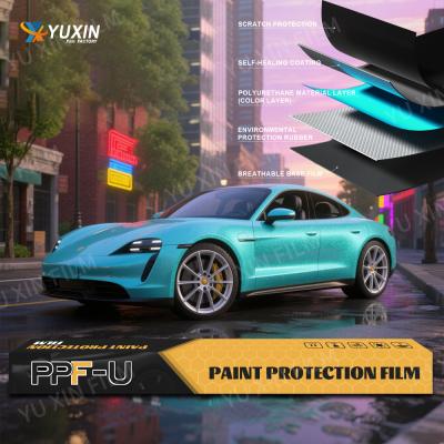 China Manufacturer TPU Sky Blue Color Changing Film Strong Stretch Paint Protection Film for sale