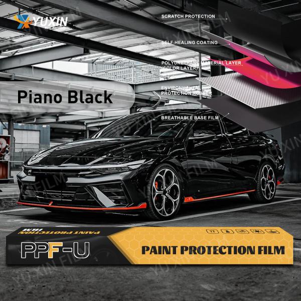 Quality High-end Black Car Wrap Film Anti-scratch Heat Healing TPU PPF Paint Protection Film for sale