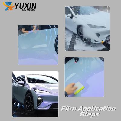 China Easy Install TPU Metallic White Grey Color Changing PPF Film Paint Protection Film for sale