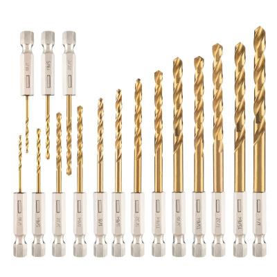 China DIN / ANSI Hex Shank HSS Saw Drill Bit For Soft Metal Wood Plastic Drilling for sale