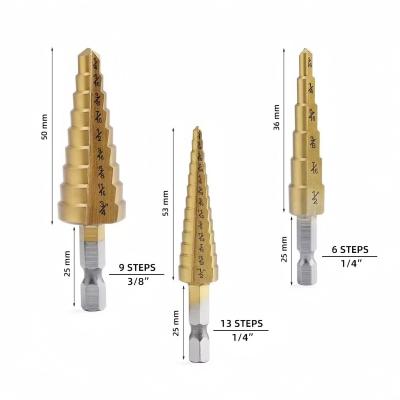 China HSS Spiral Drill Bit TiN Coated 3 Flat Shank For Plastic for sale