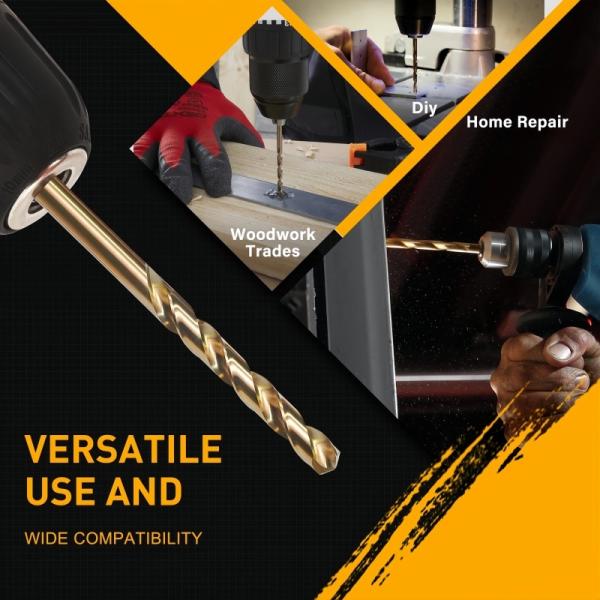 Quality M35 Cobalt Drill Bit Set Hss 15pcs Precision Drilling For Auto MRO & HVAC Use for sale
