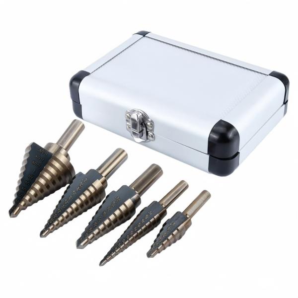 Quality 5 Piece Hss Hole Saw Kit Black Gold Oxide HSS Cobalt Drill Bit Set For Hardened Steel for sale