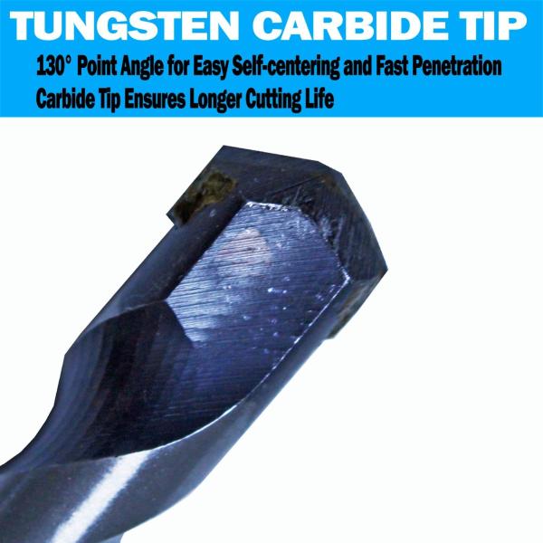 Quality Black Concrete Drill Biits With Silver Flute , Chrome Coated Masonry Drill Bit for sale