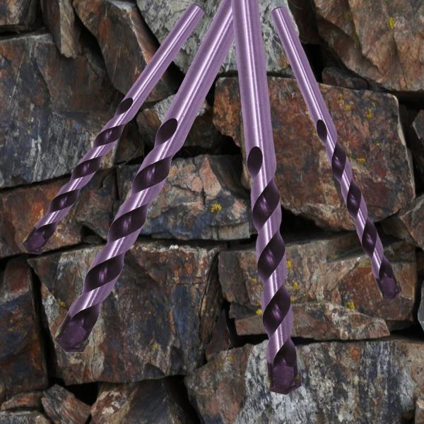 Quality Black Concrete Drill Biits With Silver Flute , Chrome Coated Masonry Drill Bit for sale