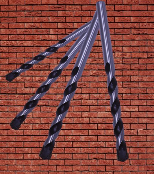 Quality Black Concrete Drill Biits With Silver Flute , Chrome Coated Masonry Drill Bit for sale
