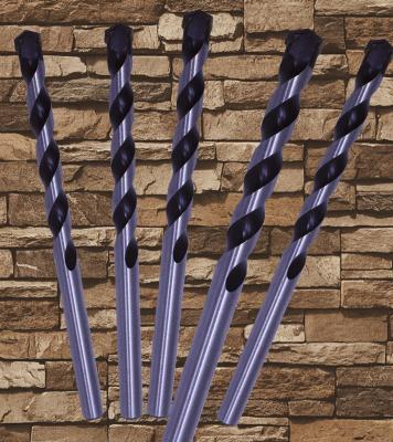 China Black Concrete Drill Biits With Silver Flute  , Chrome Coated Masonry Drill Bit for sale