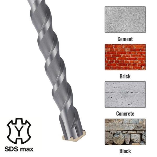 Quality Multi Cutter Fast Professional SDS-Max Shank -TIP2 Drill Bit , SDS Hammer Drill for sale