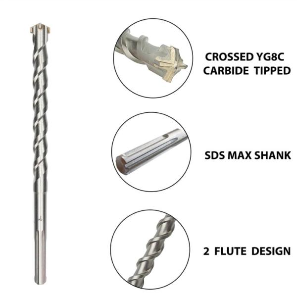Quality Building Materials SDS Plus Bits MAX Hammer 5 8 Drill Bit 4 Flute 4 Cutter for sale