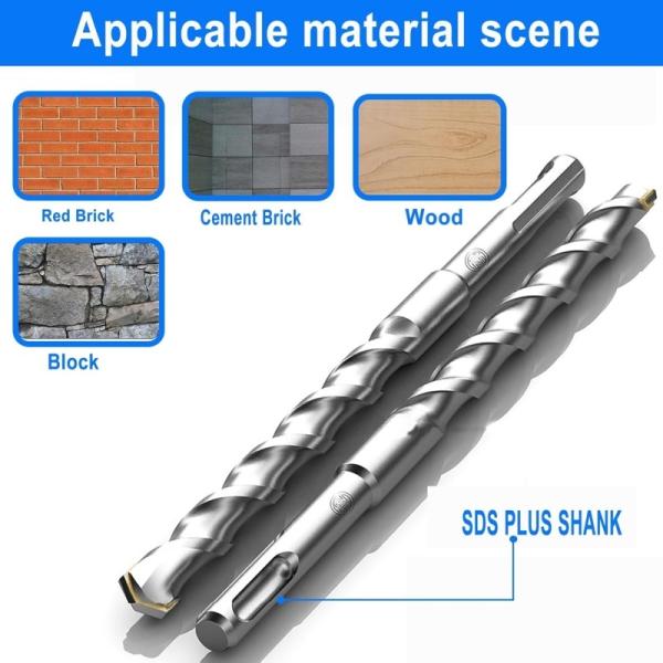 Quality Tungsten Carbide SDS Drill Bit Tiles Sandblasted Sds Plus Hammer Drill for sale