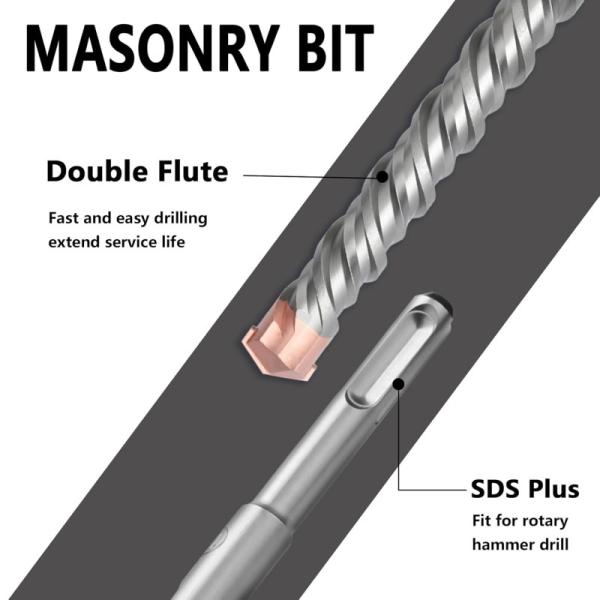 Quality Bricks Walls SDS Masonry Hammer Drills Bit Milled Single Flute for sale