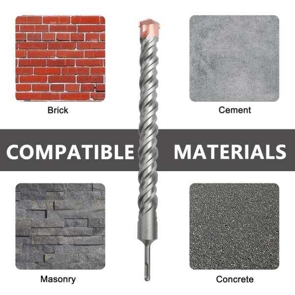Quality Bricks Walls SDS Masonry Hammer Drills Bit Milled Single Flute for sale