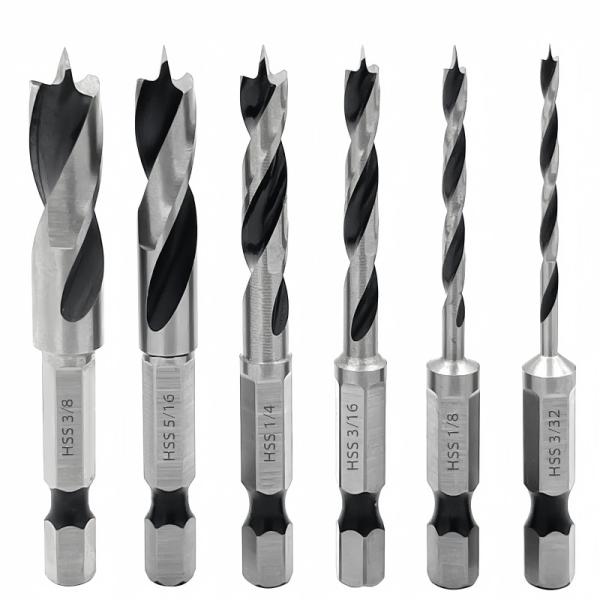 Quality 4241 Stubby Auger Bit Set 6pcs 1/4