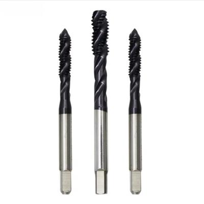China Industrial TiCN Blue-Grey Coated JIS Taps | HSSE-PM & M35 | 35° Helix 6H Taps for Hardened Steel for sale