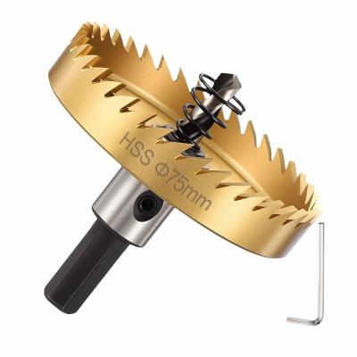 China 75mm Hole Saw Cutter Hss High Speed TIR  M2 Hole Saw for sale